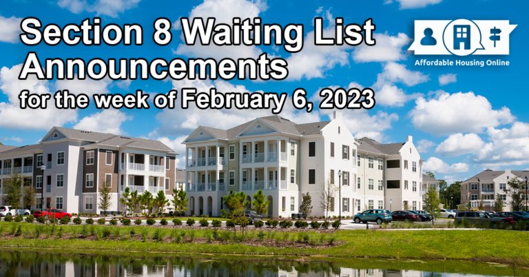 Section 8 Waiting List Announcements: Feb. 6, 2023 | AHO News